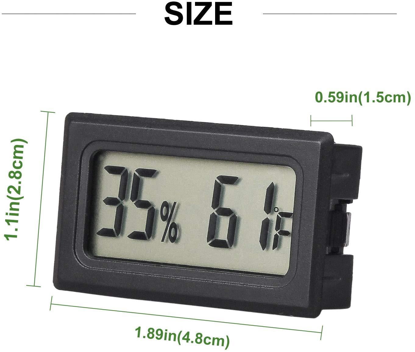 2-Pack Mini Digital Humidity Temperature Meters Gauge Indoor Hygrometer ...