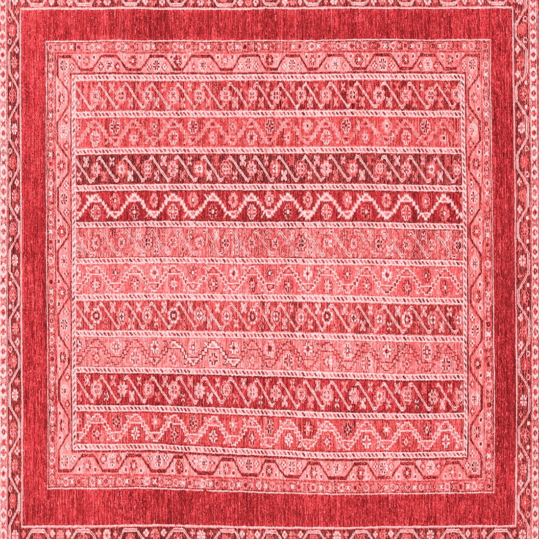 Ahgly Company Indoor Square Oriental Red Modern Area Rugs, 5' Square ...