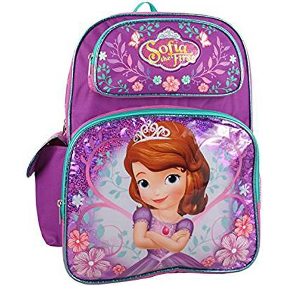 Sofia the First - Backpack - Disney - - Princess w/flowers 16 New ...