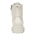 SAM EDELMAN Womens Ivory Lace Water Resistant Lug Sole Lue Round Toe Block Heel Zip-Up Leather ...