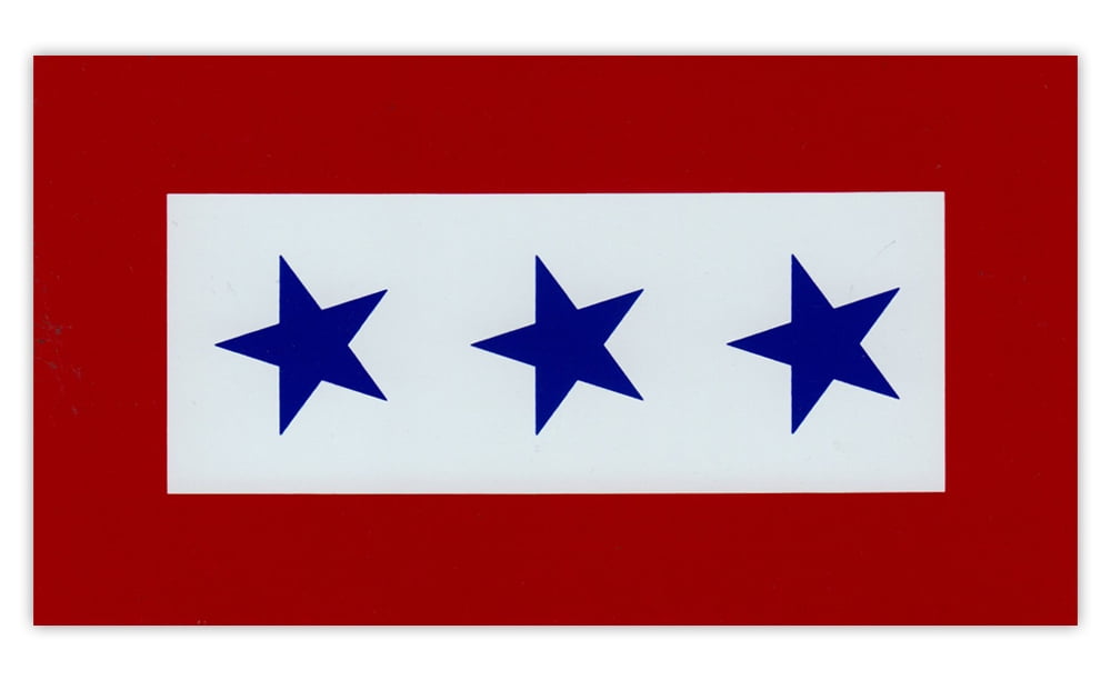 Magnetic Bumper Sticker - Blue Star Service Flag - 3 Blue Stars ...