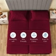 5PC Split Cal-King Sheets Sets for Adjustable 600-TC Organic Cotton ...