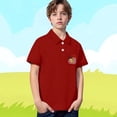 Boys' Graduation Season Short Sleeve Polo Shirt With Chest Pocket ...