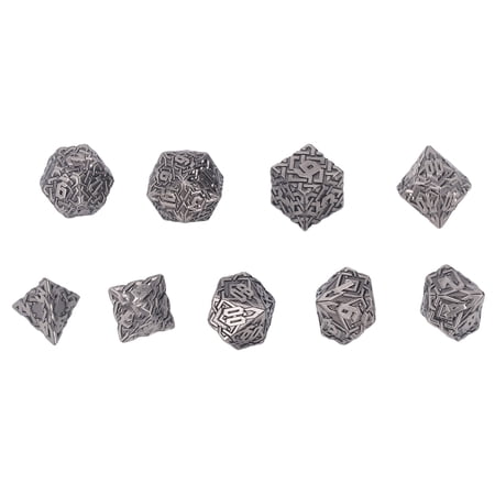 Polyhedral Game Dice, Long Lasting 7pcs Integrated Casting Balance ...