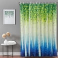 Bathroom Shower Curtain Retro Forest Trees Waterproof Shower Curtains ...