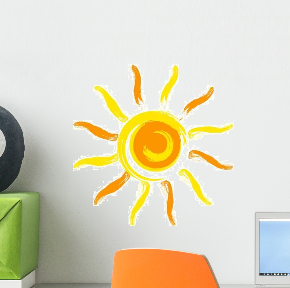 Vector Sun Wall Decal Sticker, Wallmonkeys Peel & Stick Vinyl Graphic ...