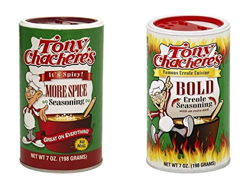 Tony Chachere's No MSG Spicy Cajun Creole Seasoning Bundle - 1 each of ...