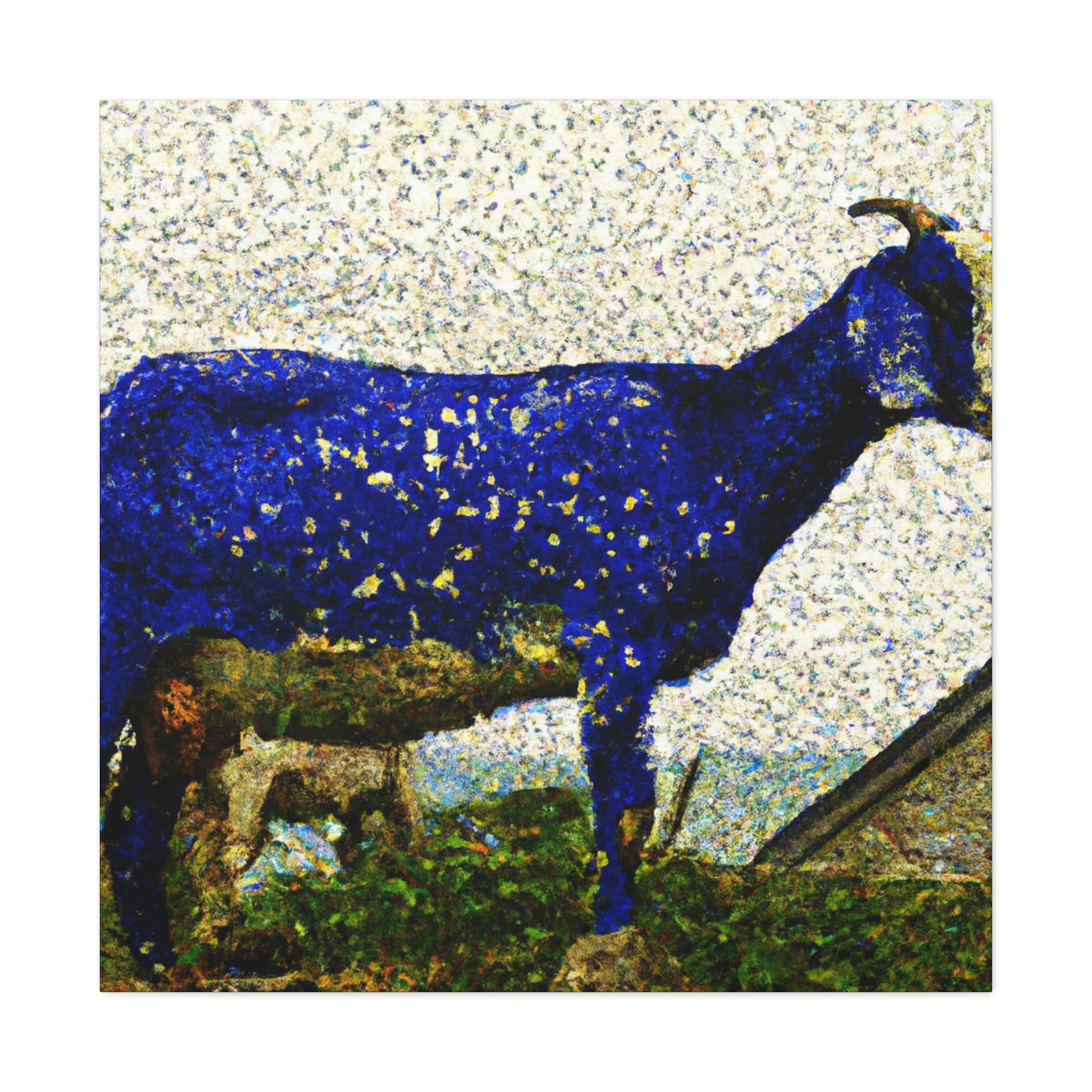 Goat in Pointillism - Canvas - Walmart.com
