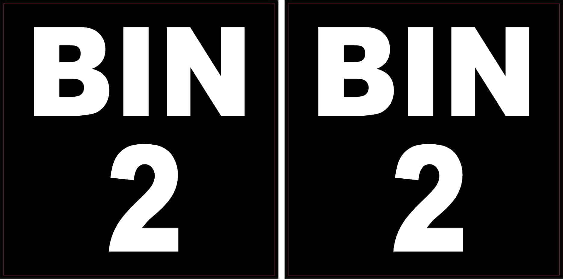 StickerTalk Bin 2 Vinyl Stickers, 1 sheet of 2 stickers, 3 inches x 3 ...