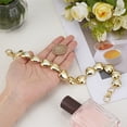 1Pc CCB Plastic Heart Beaded Bag Handles with Clasps Golden 362mm ...