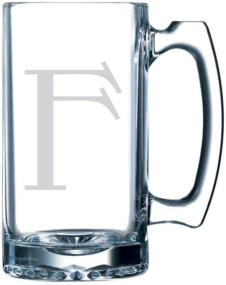 Celtic Etched Monogram 25oz Libbey Sports Beer Mug Letter F - Walmart.com