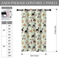 Australian Shepherd and Floral Blackout Curtains,Triple Weaved Fabric ...