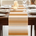 Burnt Orange Striped Burlap Cotton Table Runner 13x70 Inches Long ...