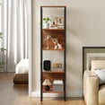 Satifur Bookshelf with 2 Large Backboards, Narrow Bookcase for Space ...