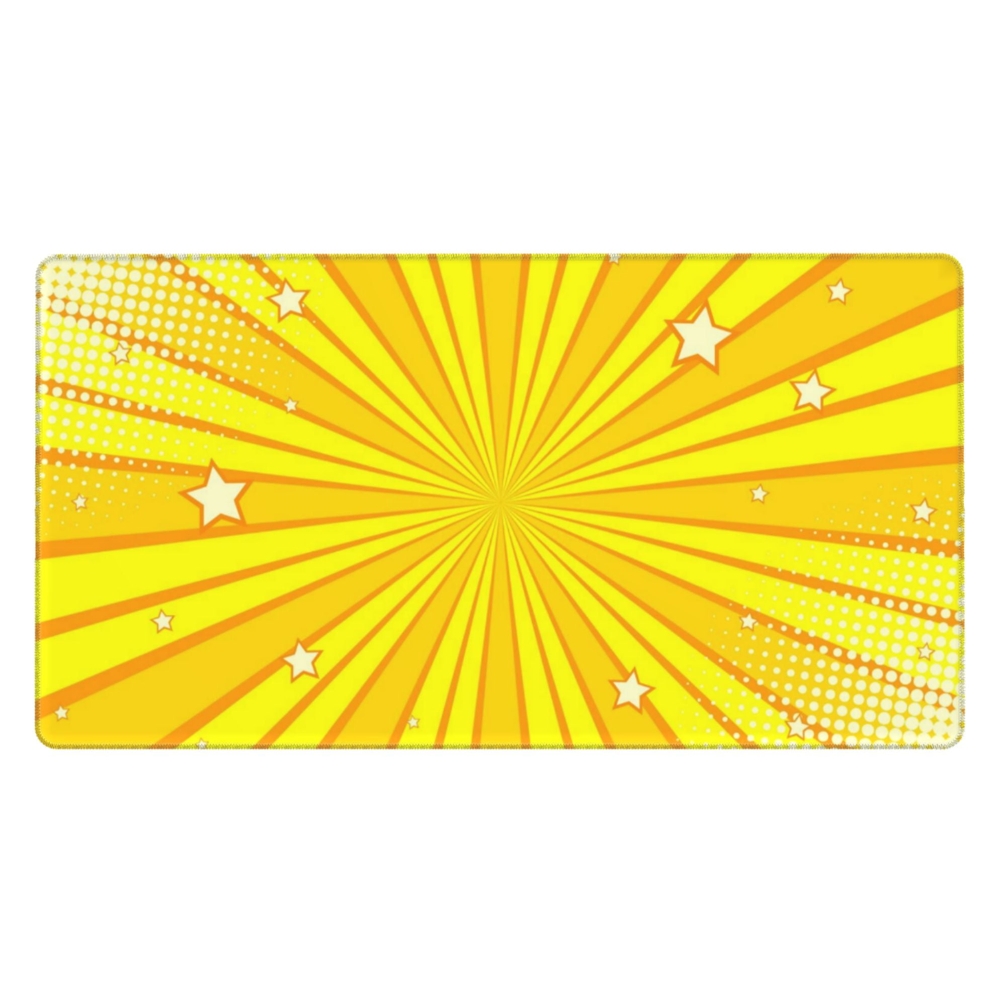 ZICANCN Gaming Mouse Pad, Yellow Sun Modern Burst Large Mouse Mat Desk ...
