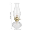 FRCOLOR Decorative Retro Oil Lamp Glass Kerosene Oil Lamp With Metal ...