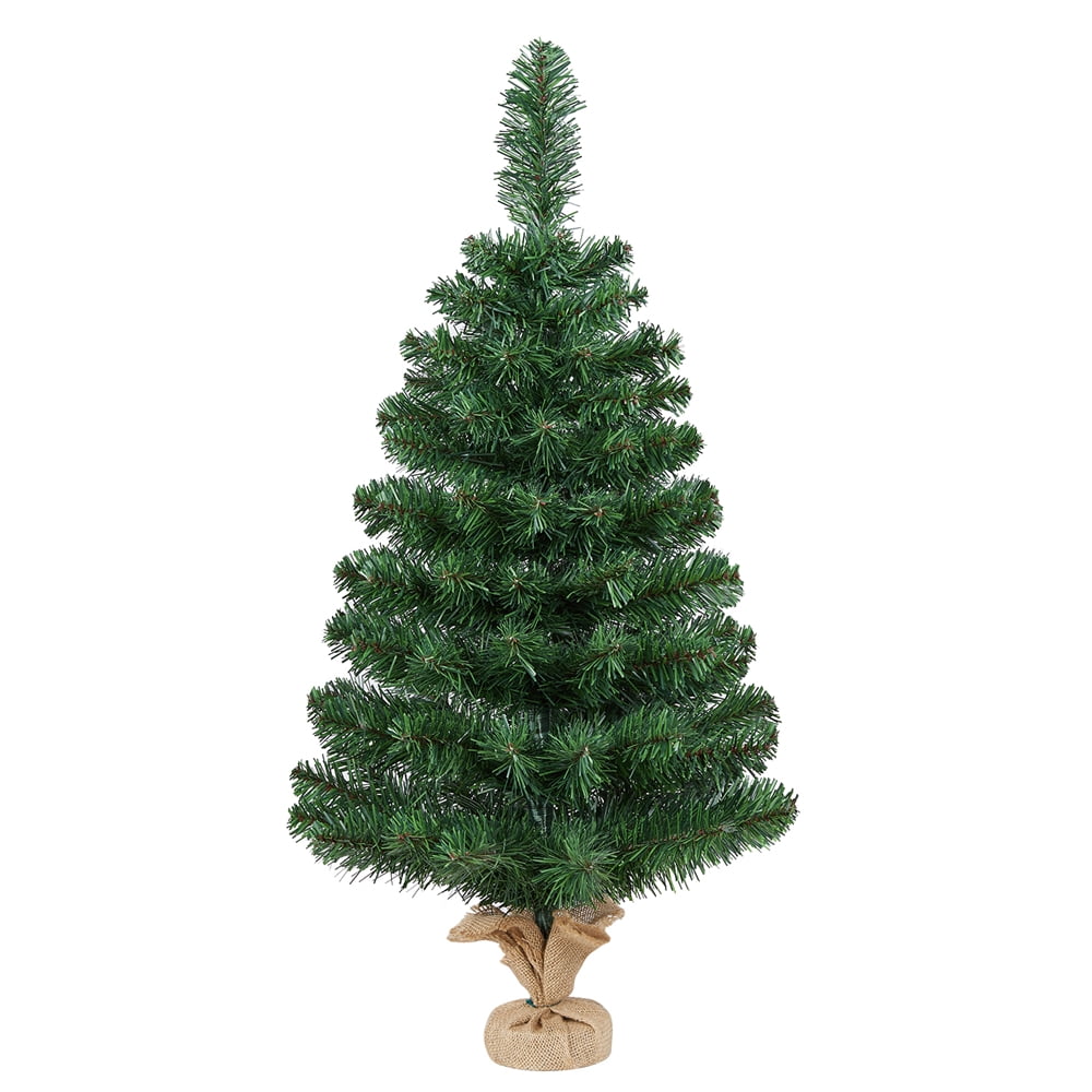 Yaheetech 3 Ft Tabletop Mini Artificial Christmas Tree with Pine Cones and Cement Base - Walmart.com