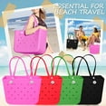QAQYU Large /X-Large Waterproof Rubber Beach Tote, Eva Beach Bag, Rubber Beach Bag Waterproof ...