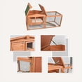 60" Chicken Coop Outdoor Wooden Rabbit Hutch Poultry Cage with Run ...
