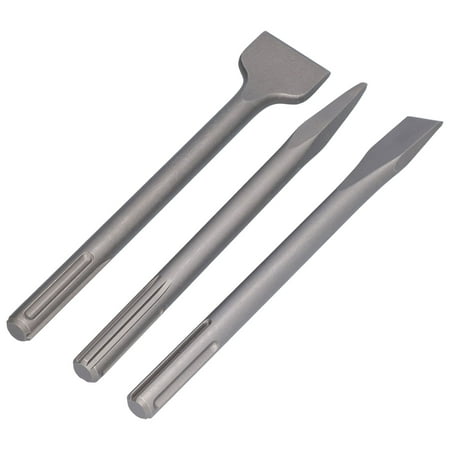 ANGGREK Chisel Kit, Hammer Drill Chisels Set Scaling Flat Point For For ...