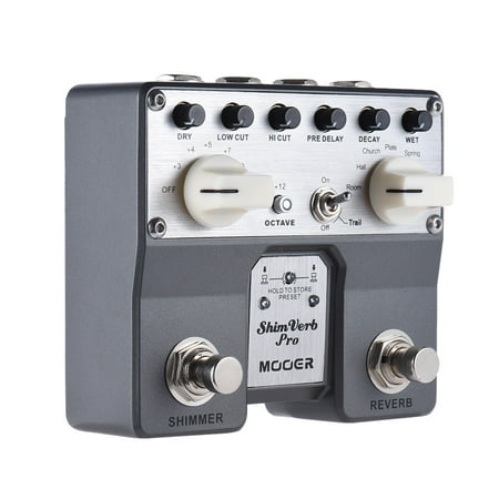 MOOER ShimVerb Pro Digital Reverb Guitar Effect Pedal with Shimmer ...