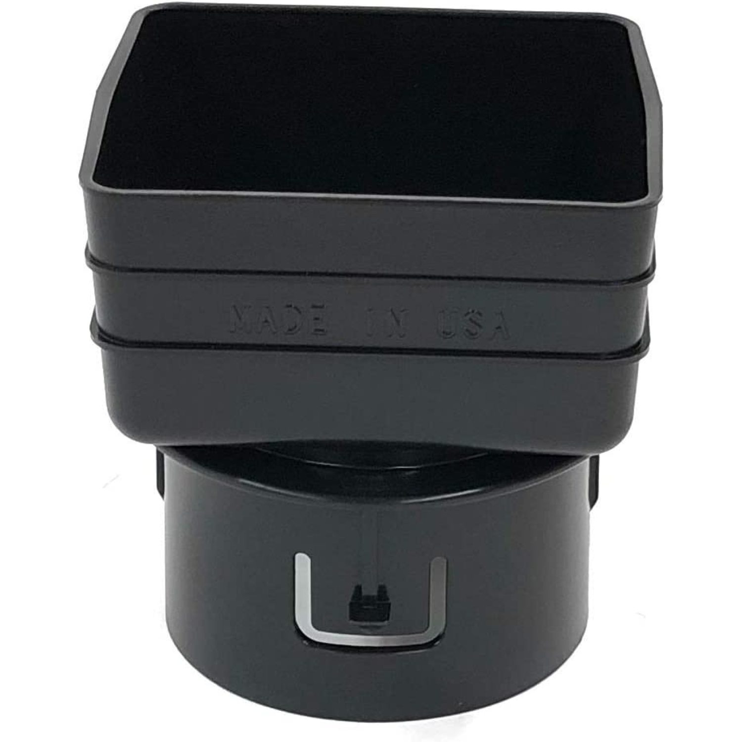 HElectQRIN Downspout to Drain Pipe Adapter | 4x4x4 | Black - Walmart.com