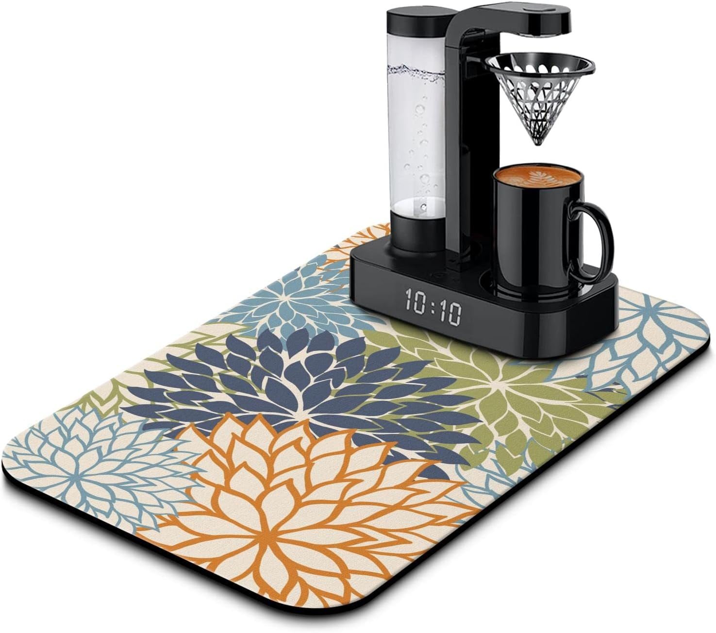 Washable Rubber Bohemia Dish Drying Mats for Kitchen Counter Home Large ...