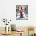 JRXY Snowman Wall Art Christmas Picture Winter Scene Snowman Canvas ...
