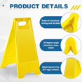 2 Pack 17.5 Inch Blank Floor Sign Yellow A-frame Foldable Caution Sign ...