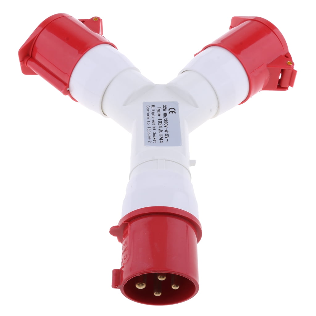 4Pin Industrial Weatherproof Plug & Socket 32A 380V-415V IP44 3P+E (1 ...