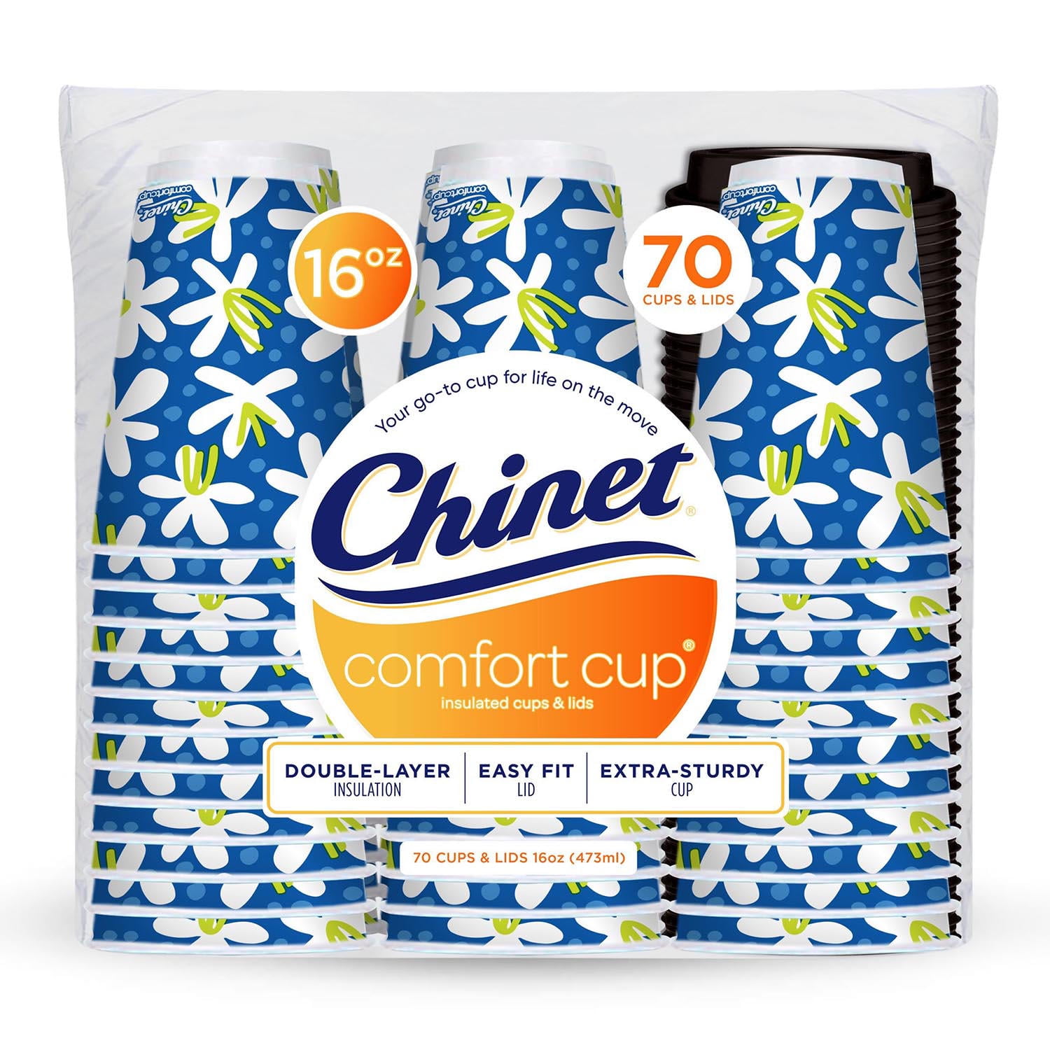 Chinet Comfort Cup Hot Cups & Lids (16 Oz., 70 Ct.) - Walmart.com