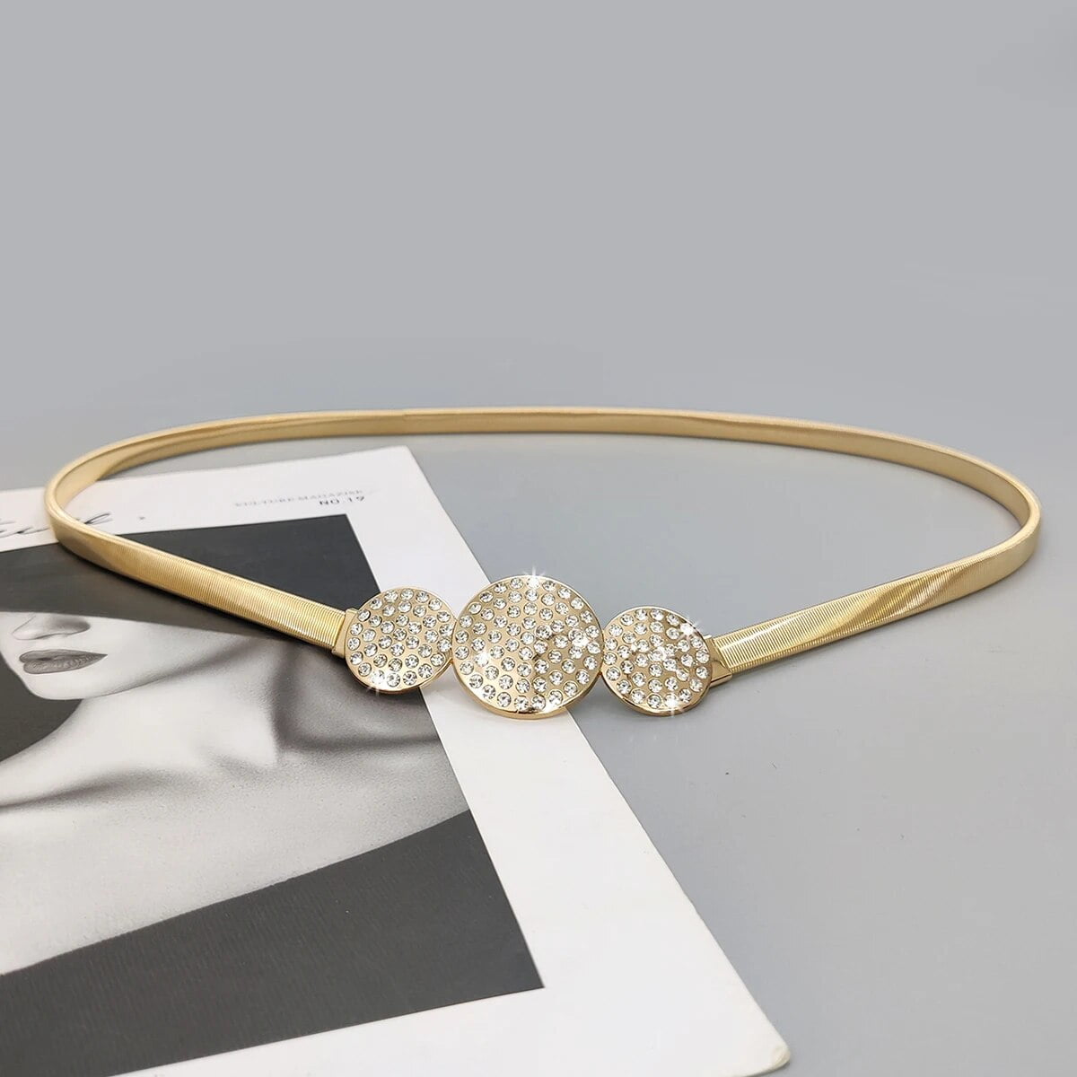 Click here for Senbaidali Elastic Gold Chain Belt Female Waist Pu... prices