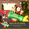HOMCOM 9' Inflatable Christmas Spaceship with Santa Claus, LED Yard ...