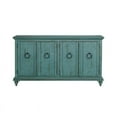 Bowery Hill Modern / Contemporary Rustic Turquoise Solid Wood 65" TV ...