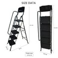 5 Step Ladder with Handrails 330 lb Capacity Step Stool Folding ...