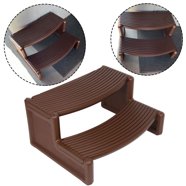 Confer Plastics Handi-Step for Hot Tub/Spa, Stool Deck Entry System, Straight/Curved, Charcoal ...