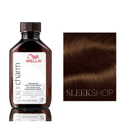 4NW - Medium Natural Warm Brown , Wella Color Charm LIQUID Permanent ...