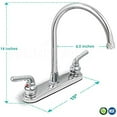 Everflow Lead Free Two-Handle Kitchen Faucet with Spray, Chrome ...
