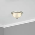 Mainstays 11" Classic Flush Mount Ceiling Light, Nickel Finish Frosted ...