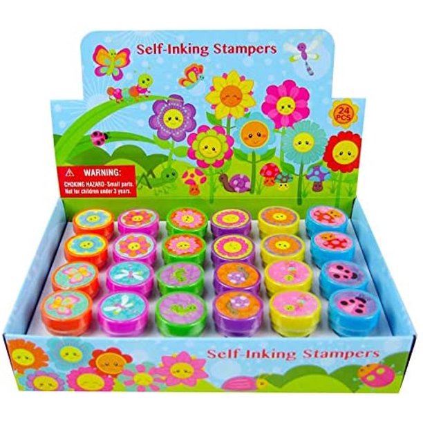 IGUOHAO 24 Pcs Spring Flowers Butterfly Stampers for Kids Garden ...