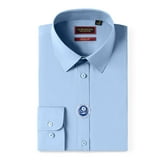 Alimens & Gentle Long Sleeve Cotton Dress Shirts for Men Button Down ...