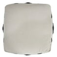 Laddha Home Designs 18" White and Black Double Diamond Square Pouf ...