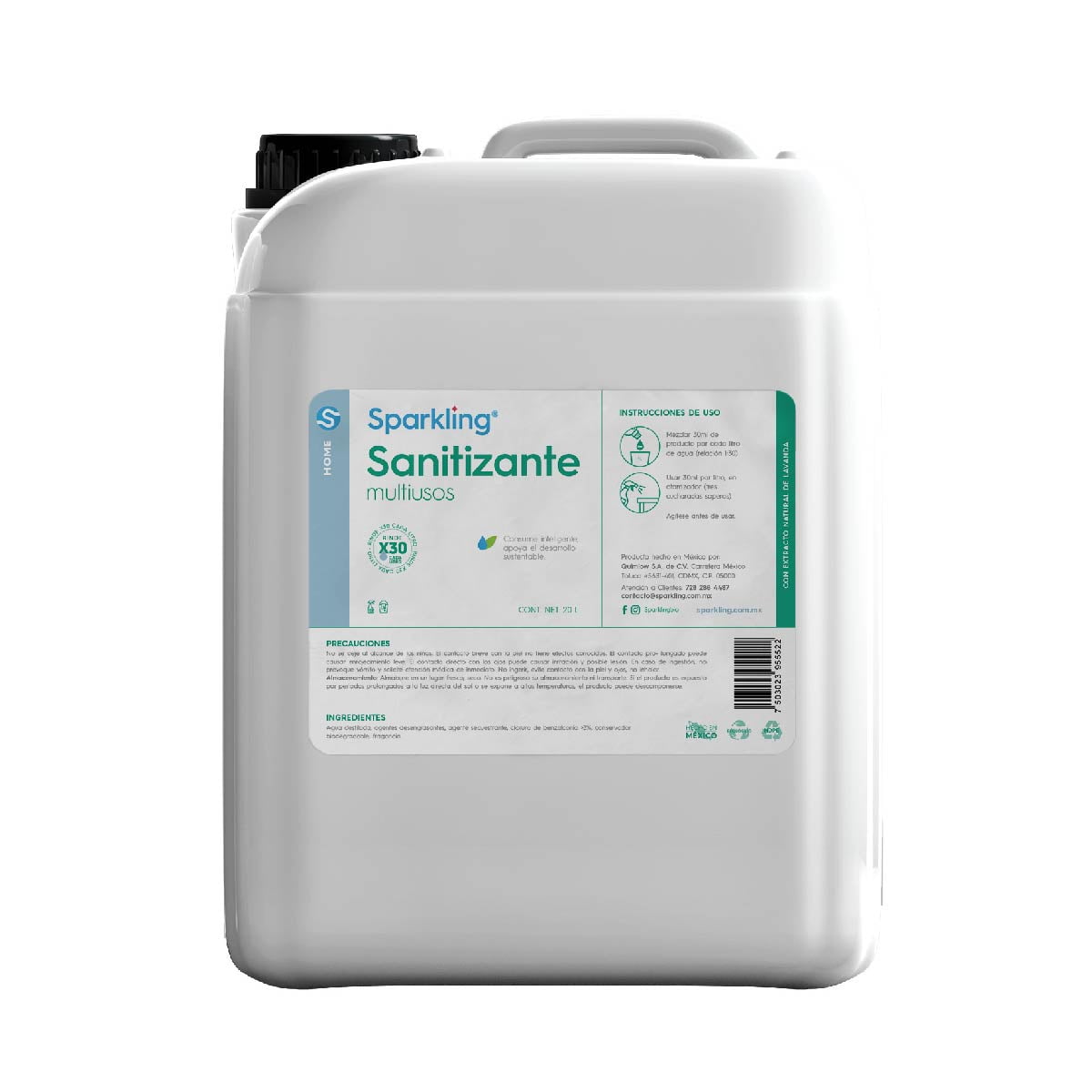 Sanitizante Multiusos Sparkling 20 litros | Walmart en línea