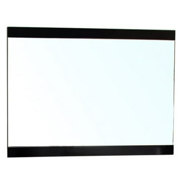 Bellaterra Home Oval framed mirror-manufactured wood-sable walnut ...