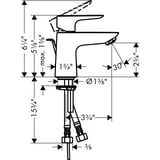 Hansgrohe Talis E Single-Hole Faucet 80 with Pop-Up Drain, 1.2 GPM in ...