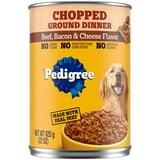 (4 pack) Pedigree Chopped Ground Dinner Beef, Bacon & Cheese Flavor Wet ...