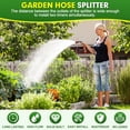 Hose Splitter 2 Way High Flow Garden 3/4" Ght Inlet Brass Heavy Duty ...