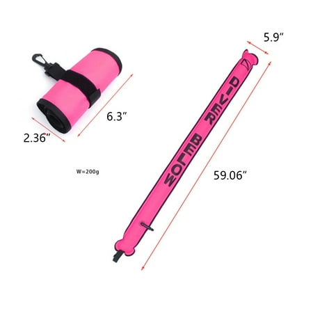 SMB Scuba Diving Visibility Safety Inflatable Nozzle Surface Marker ...