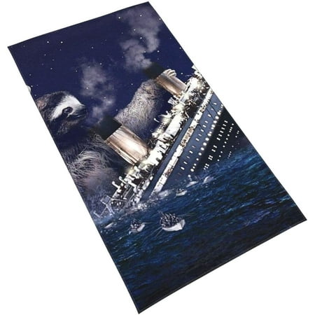 Sloth Titanic Bath Towels - Kitchen Towels (17.5"X27.5") Microfiber ...