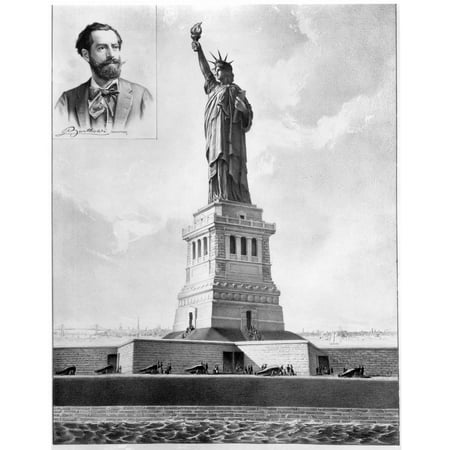 Statue Of Liberty, 1886. /Nthe Statue Of Liberty In New York Harbor ...